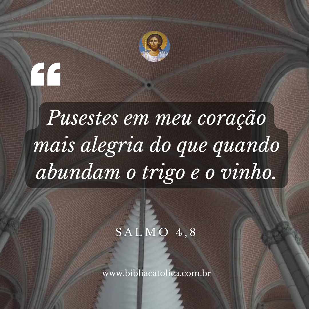 Salmo 4,8 - Bíblia Católica Online